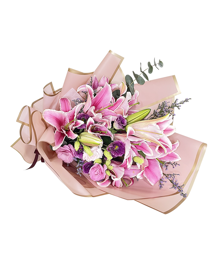 Pink Stargazer Lily Bouquet – D'Hummingbird Online Floral