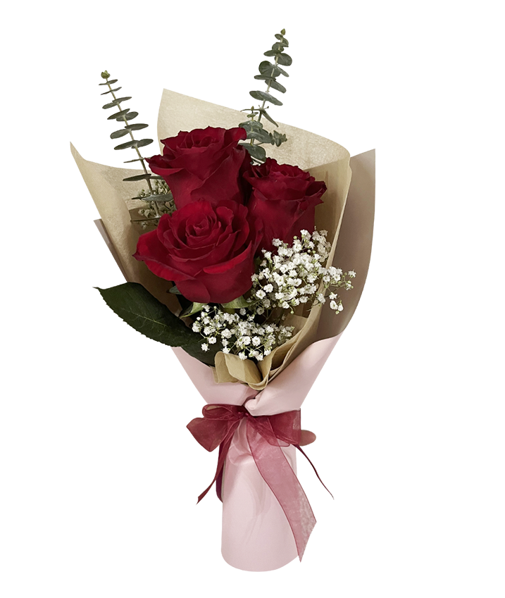 I Love You I 3 Passion Red Rose Bouquet – D'Hummingbird Online Floral